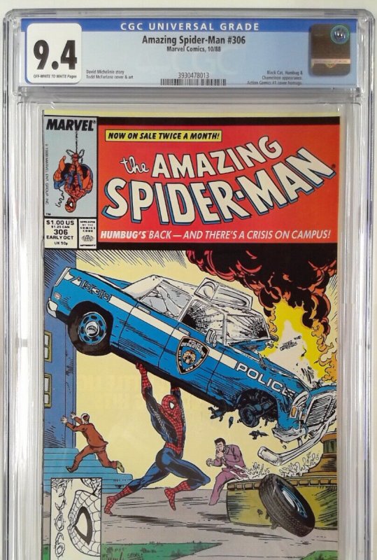 Amazing Spider-Man 306 (1963) CGC 9.4 Action Comics #1 Homage Cover ...