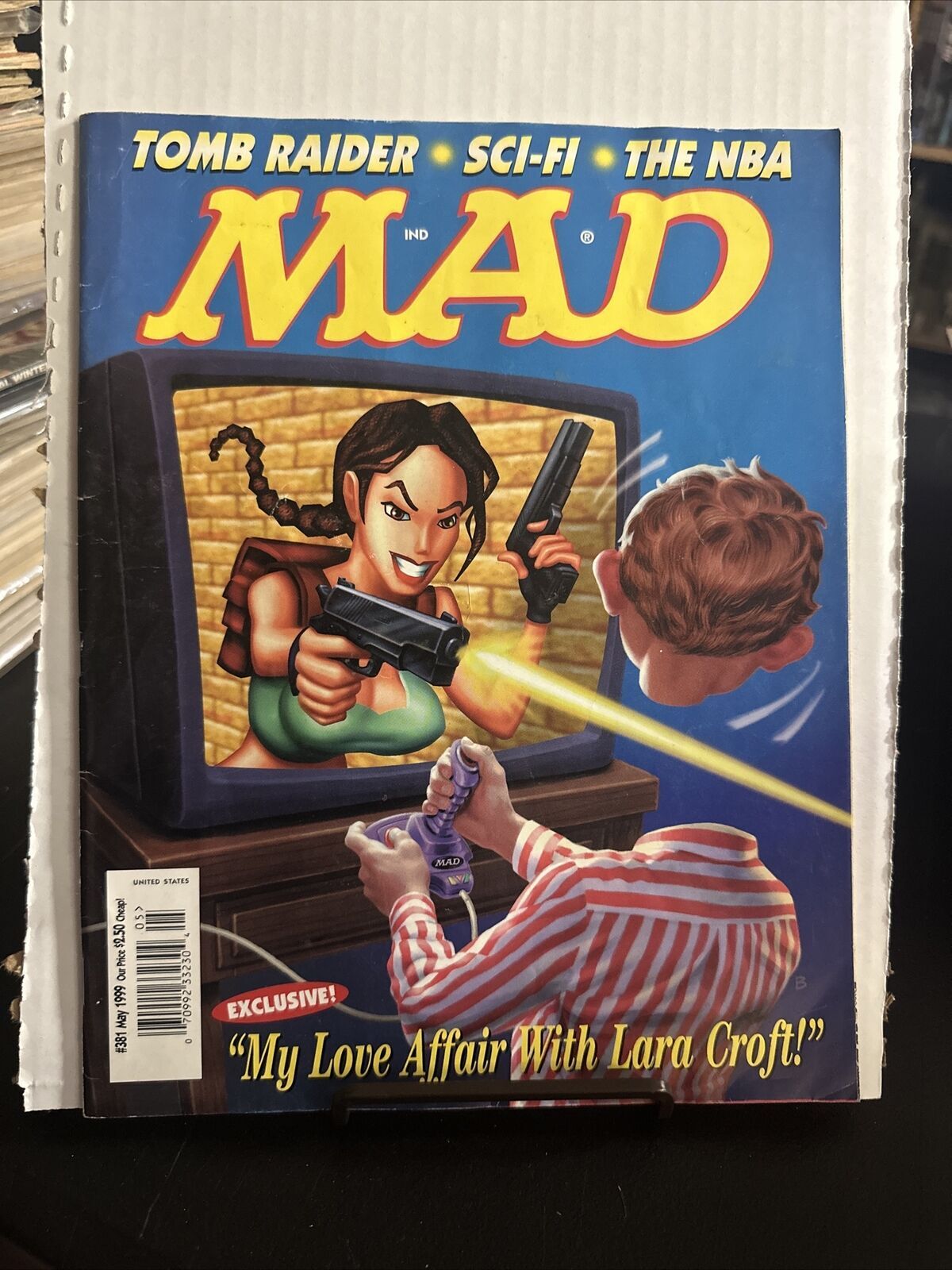 Mad Magazine #381 MAY 1999 Tomb Raider Lara Croft Sabrina Teen Witch ...