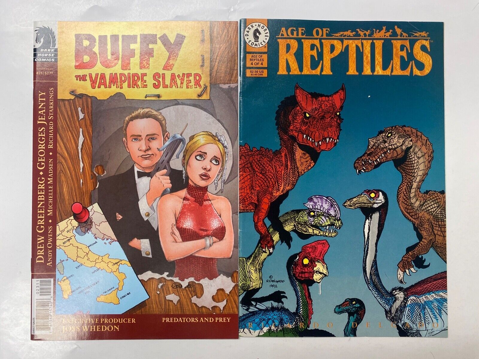 3 DARK HORSE comic books Buffy #23 Age of Reptiles #4 Stone Awakening ...