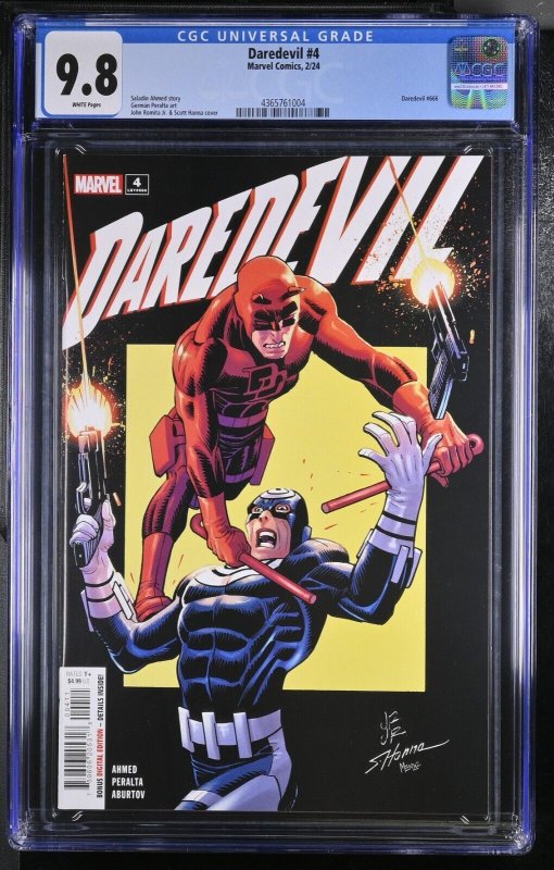 Daredevil #4 CGC 9.8 John Romita Jr. Bullseye Cover A Marvel 2023 White ...