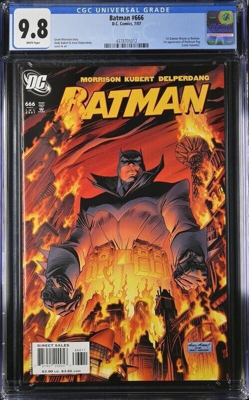 Batman #666 CGC 9.8 1st Damian Wayne as Batman Professor PYG Andy ...