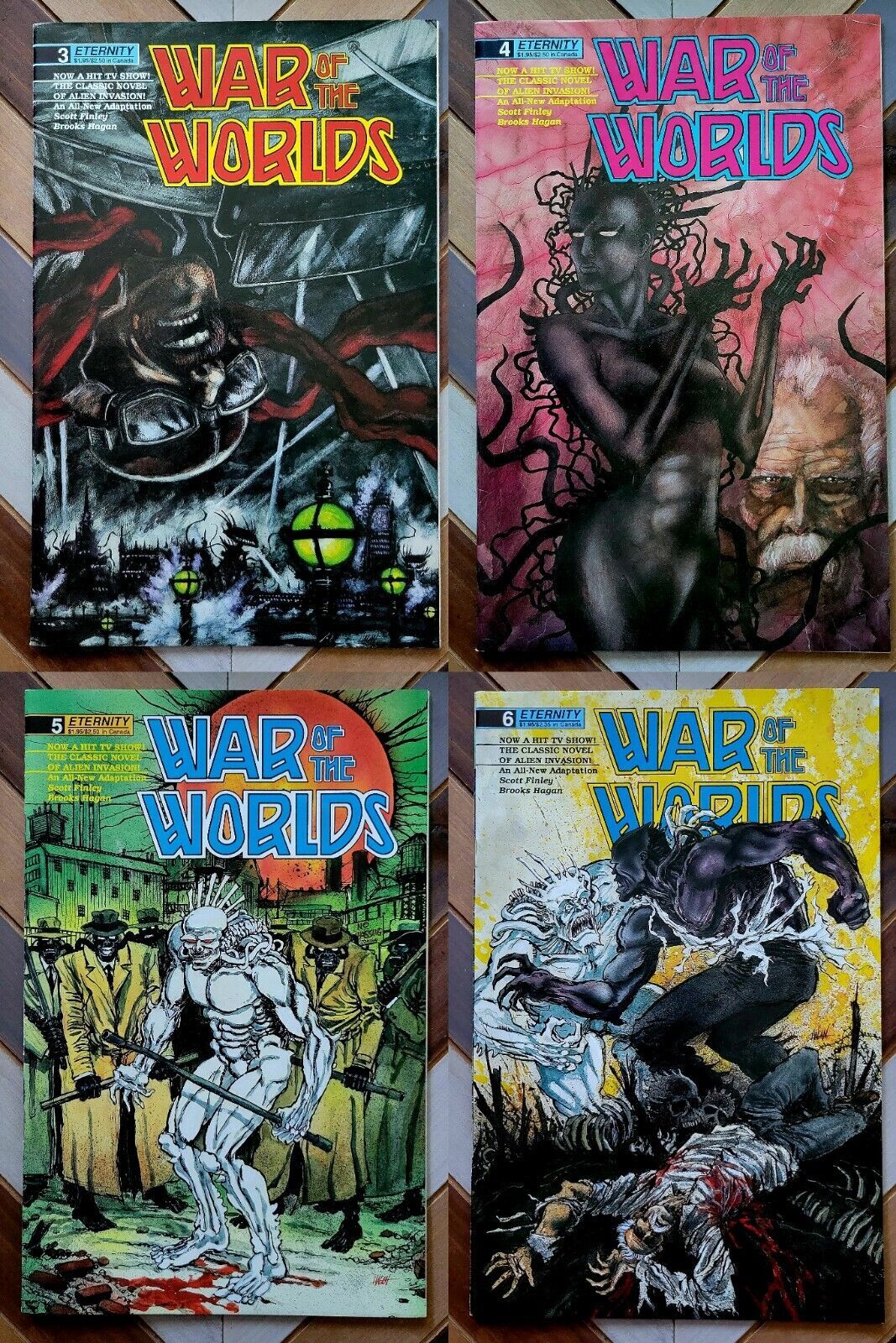 WAR OF THE WORLDS #3-6 (Eternity 1990) Sci-Fi Horror / Final 4 Issues ...