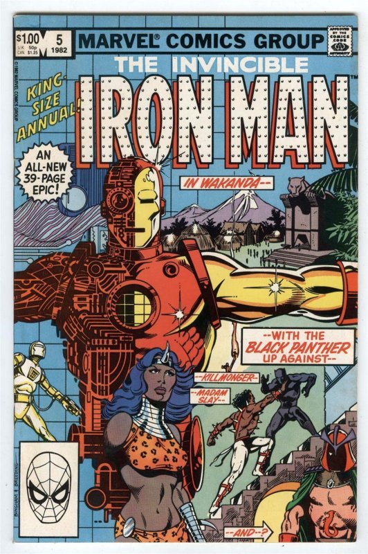COPY OF Iron Man Annual #5 1982 Killmonger Black Panther Wakanda ...