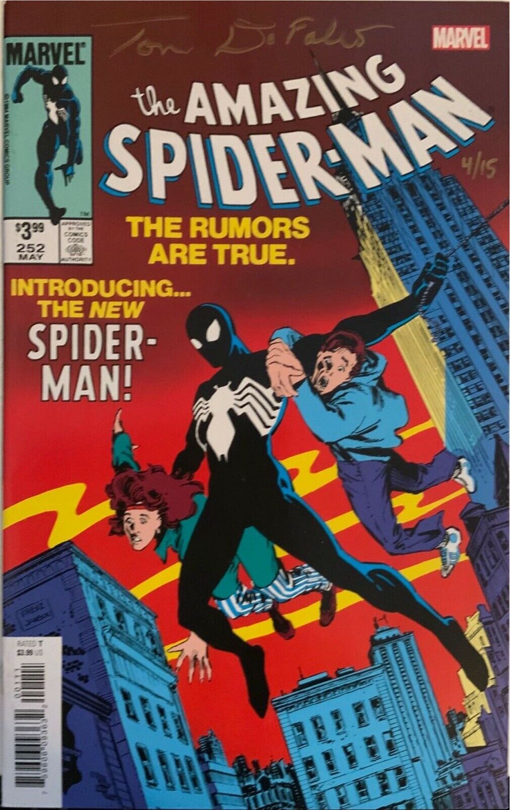 Amazing Spiderman 252 Facsimile Variant Edition Signed in Gold by TOM ...