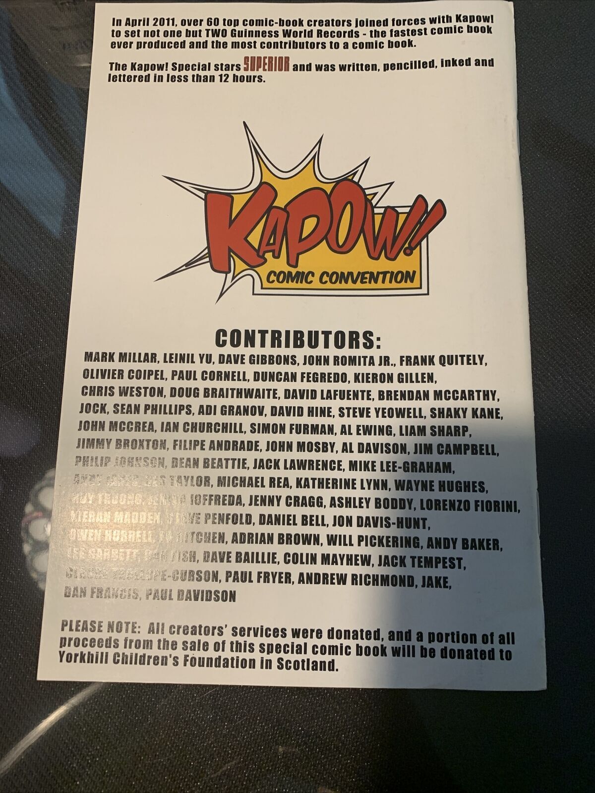 SUPERIOR #1 rare KAPOW world record special MARK MILLAR 1st print NM 2 ...