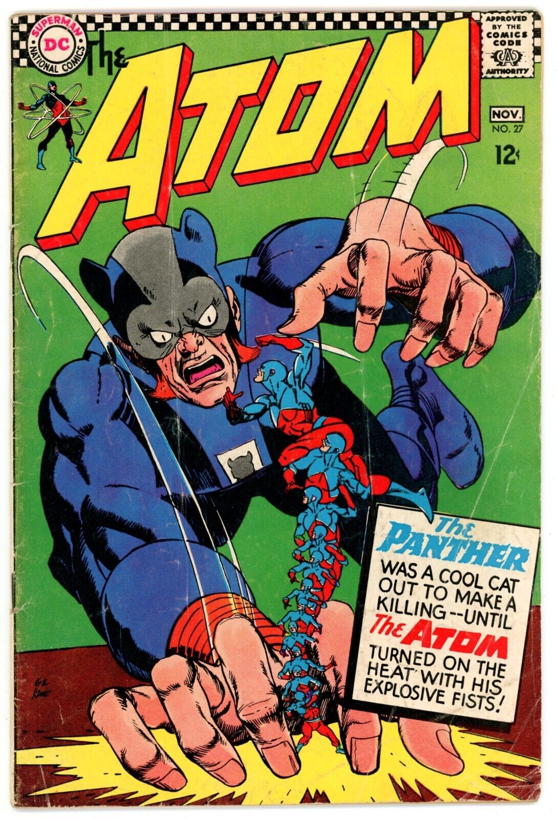 The Atom 27 VG 4.0 DC 1966 Silver Age Time Pool Story Benjamin Franklin ...