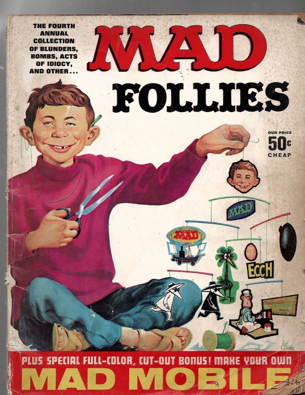 VINTAGE 1966 Mad Follies Magazine #4 w/ Mad Mobile insert | Comic Books ...