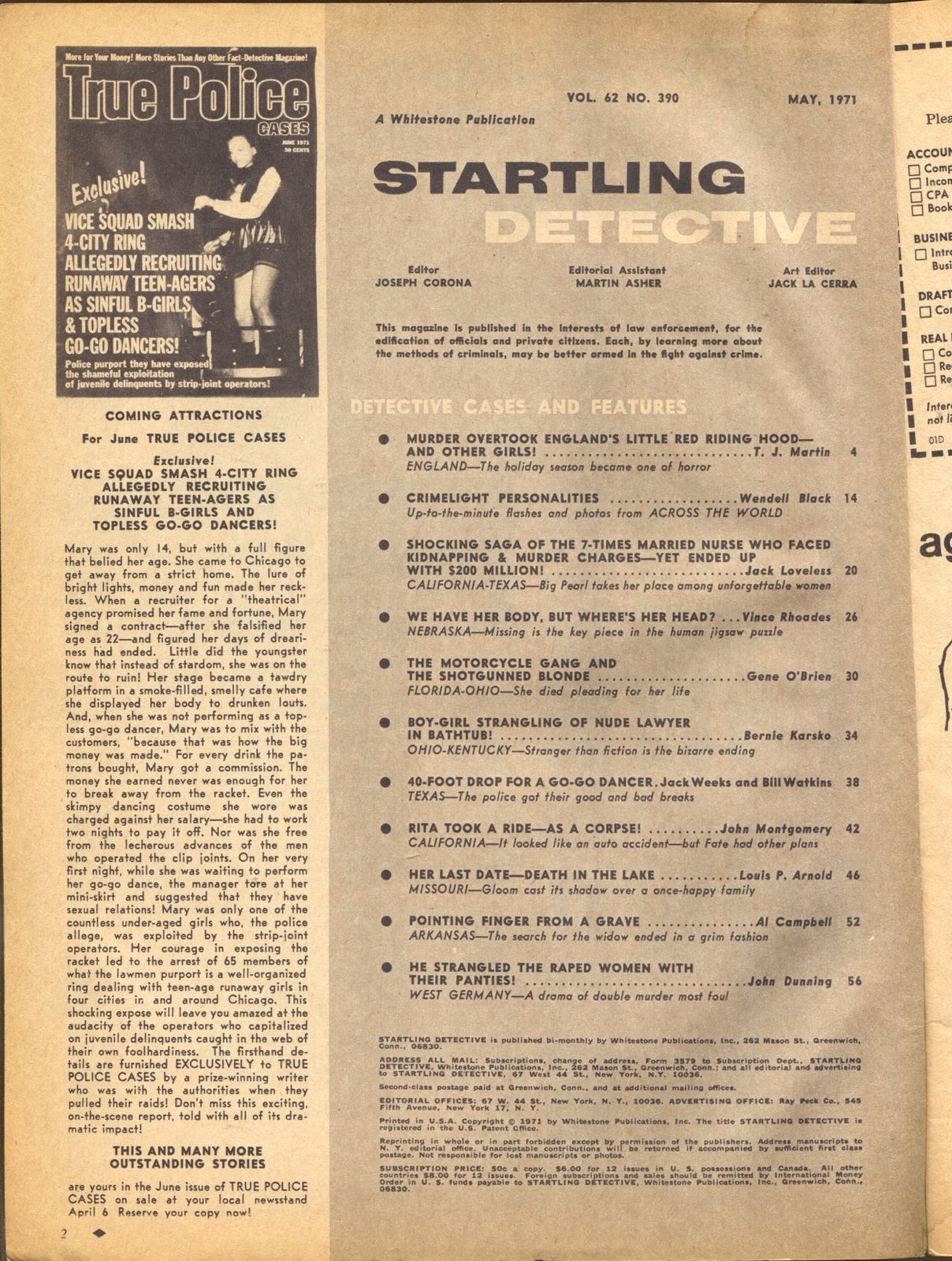 Startling Detective 5/1971-crime pulp-violence-terror cover-VG | Comic ...