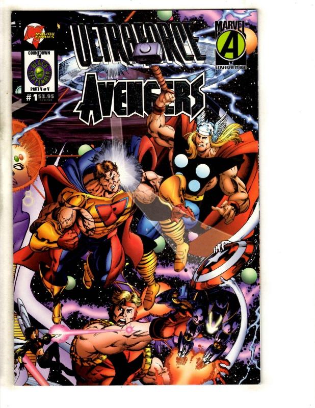 7 Malibu Comic Books Ultraverse 1 2 Ultras 1 Ultraforce 1B Avengers 1 ...