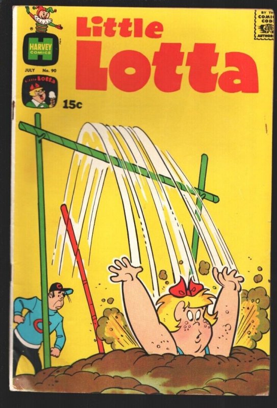 LITTLE LOTTA #90 1970-Harvey-Little Lotta pole vault cover-1970 ...