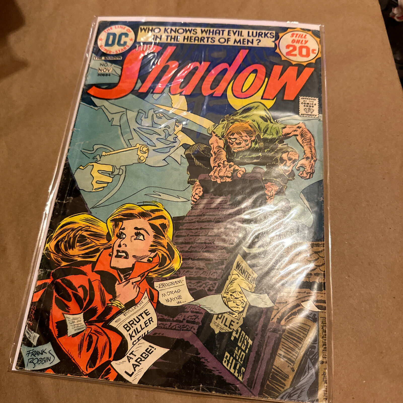 1974 DC Comic Book the Shadow 7 Hunchback Serial Killer Drools Over ...
