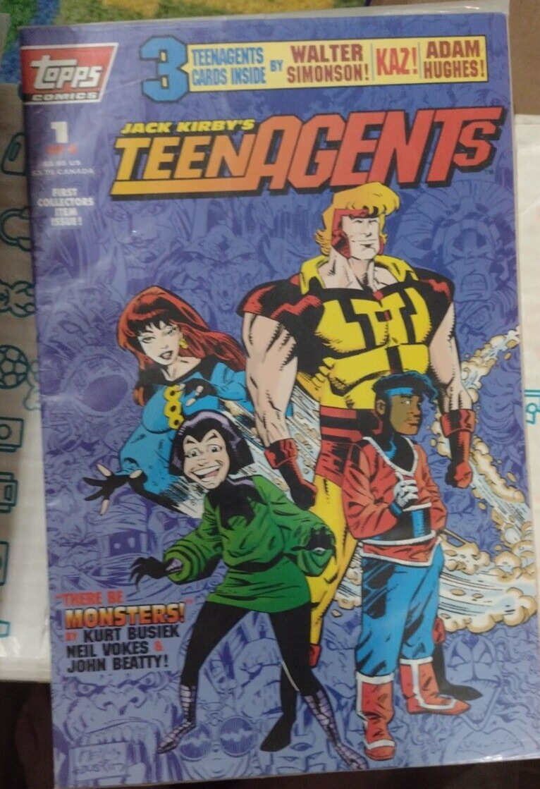 Teenagents # 1 1993 Topps Comics Polybagged Jack Kirby With Cards ...