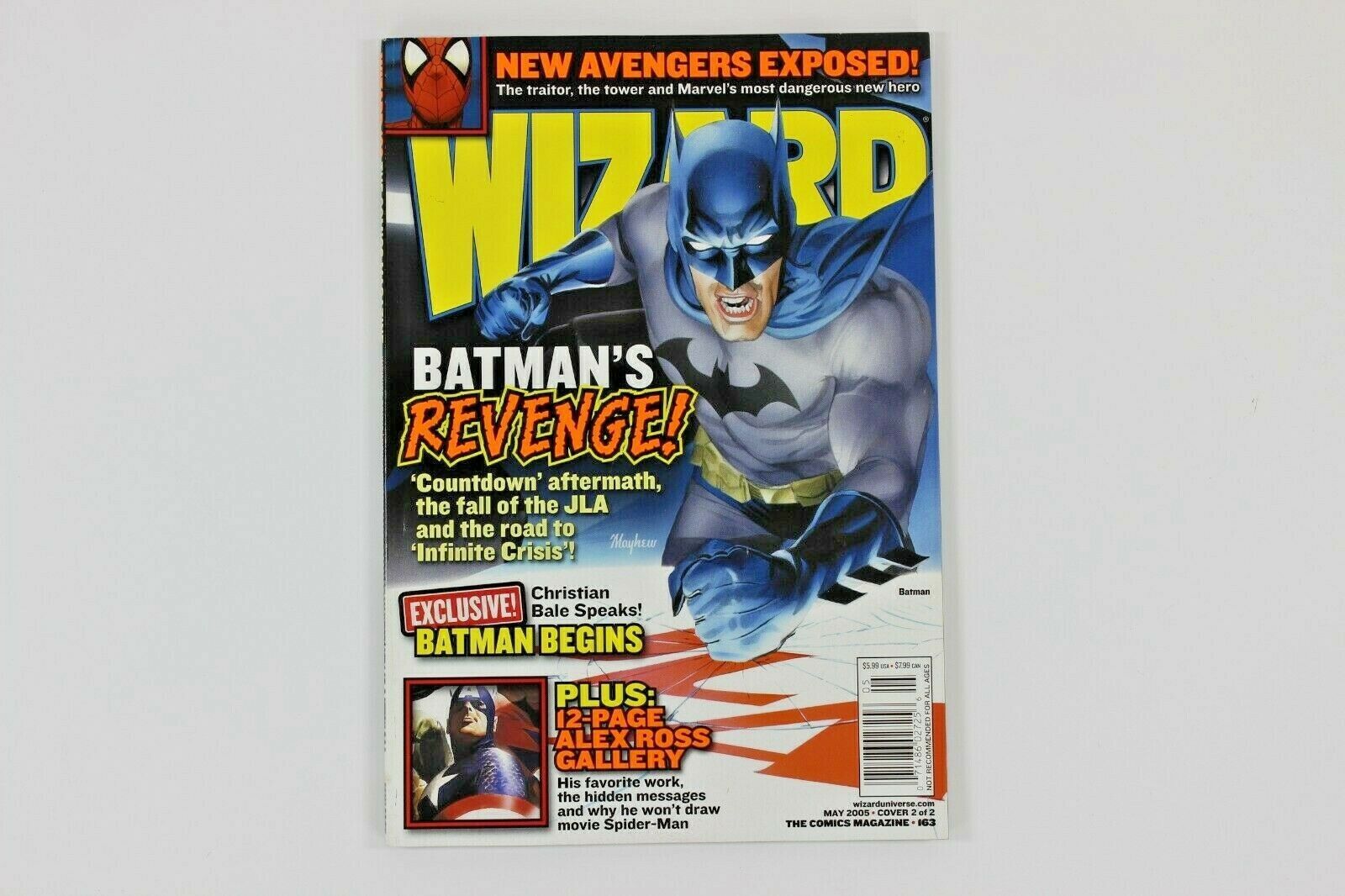 Wizard Magazine #163 Cover 2 May 2005 Alex Ross Gallery Batman Begins ...