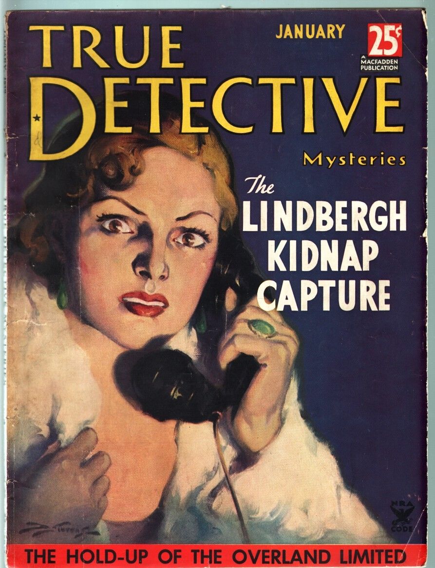 True Detective Pulp-Jan 1935-Real Story of Linbdurgh Kidnap-Dillinger ...