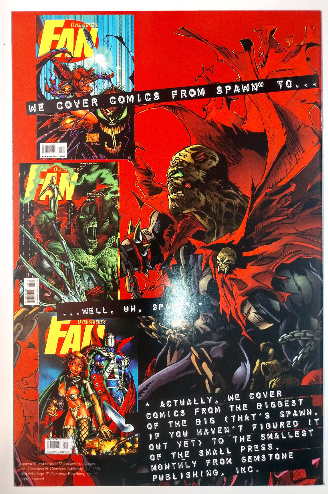 Spawn Fan Edition #3 (9.4, 1996) | Comic Books - Modern Age, Image Comics, Spawn, Superhero ...