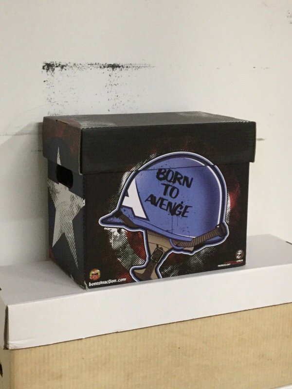 Comic Book Short Box With Lid Captain America Graphic Boxes In Action ...