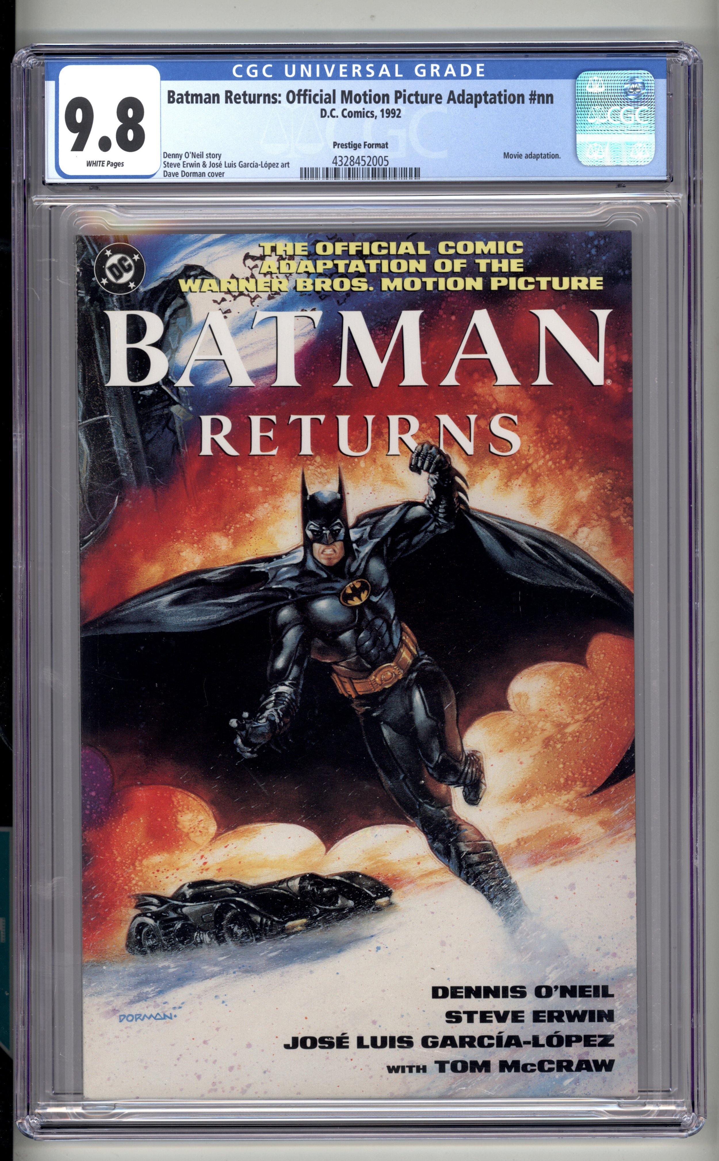 Batman Returns: The Official Comic Adaptation Motion Picture CGC 9.8 NM ...
