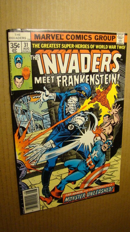 Invaders 31 *High Grade* Captain America VS Nazi Monster Frankenstein ...