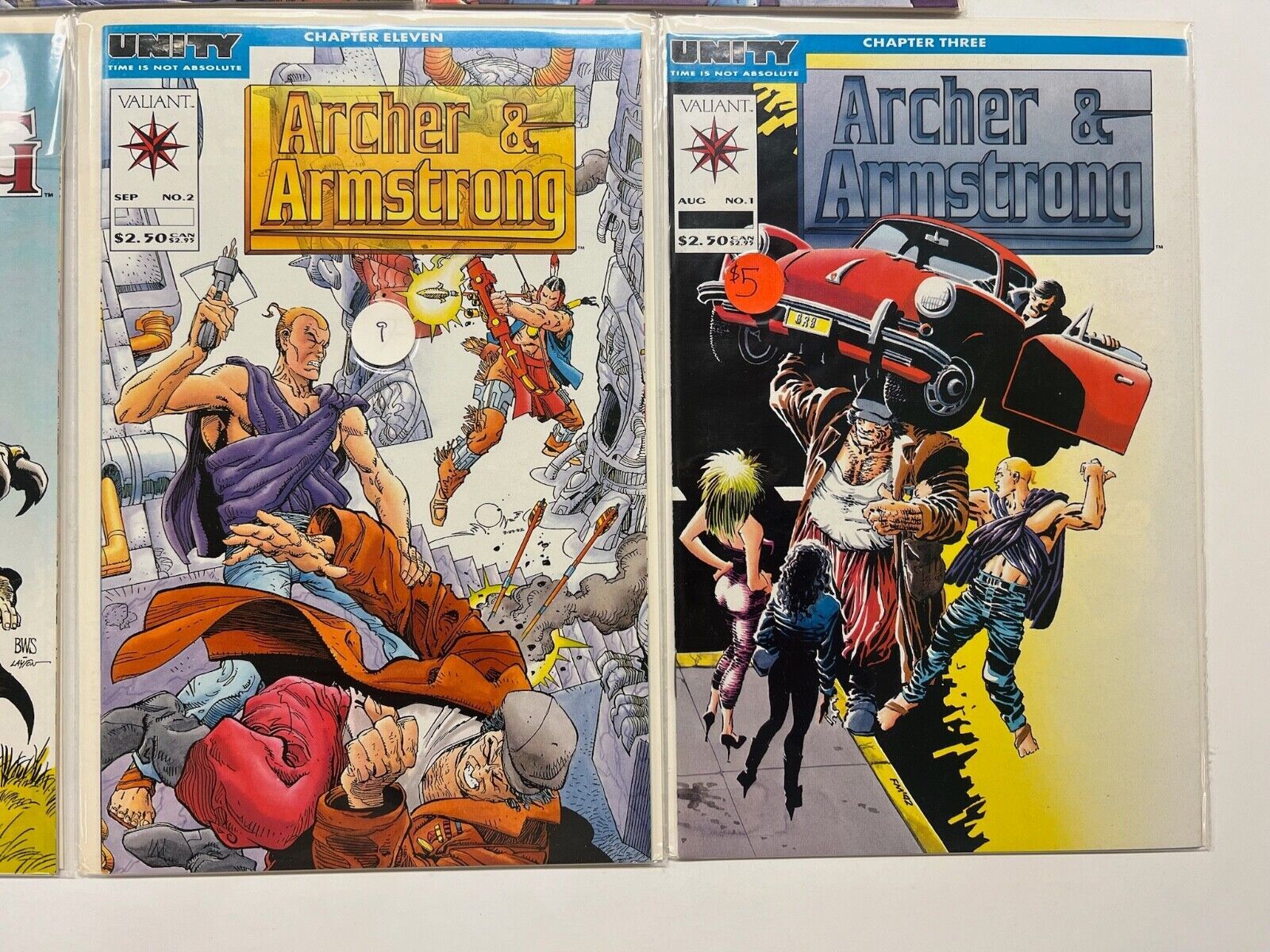 7 Archer & Armstrong Valiant Comic Books # 1 2 6 7 8 9 11 44 JS29 ...