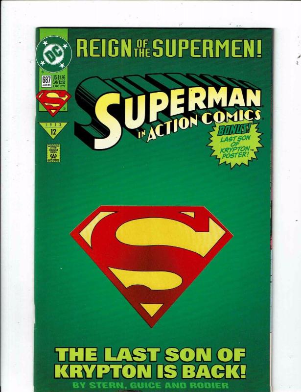 11 Action Comics DC # 679 680 686 687 (2) 688 689 690 691 692 693 ...