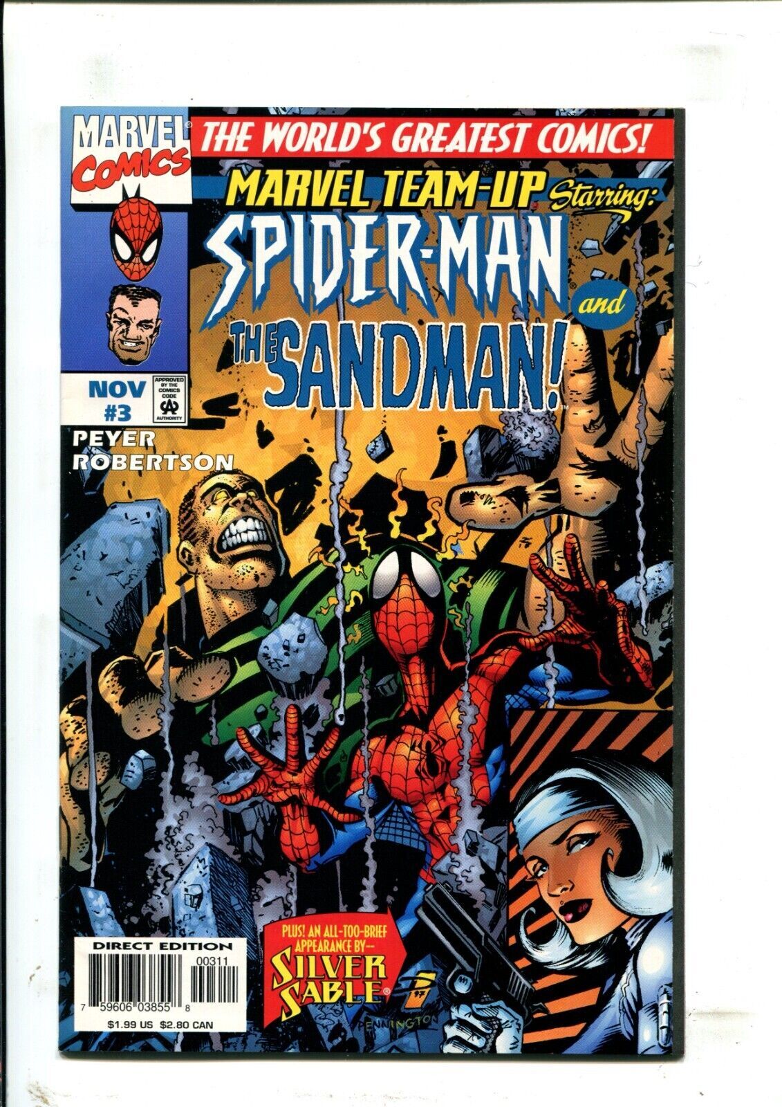 Marvel Team-Up #3 - Spider-Man + Sandman (9.0) 1997 | Comic Books ...