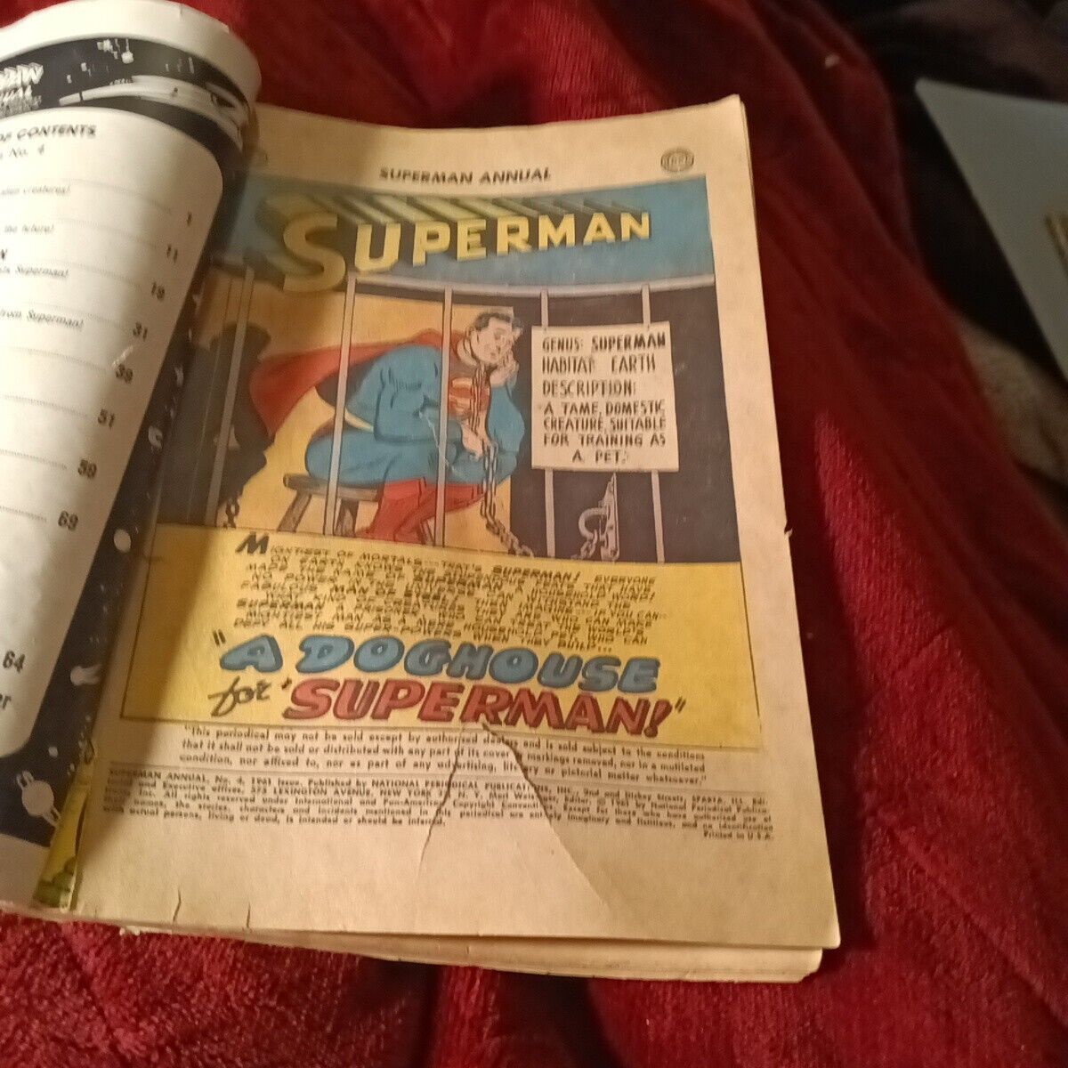 1961 Giant Superman Annual #4 DC Comics silver age origin legion of ...