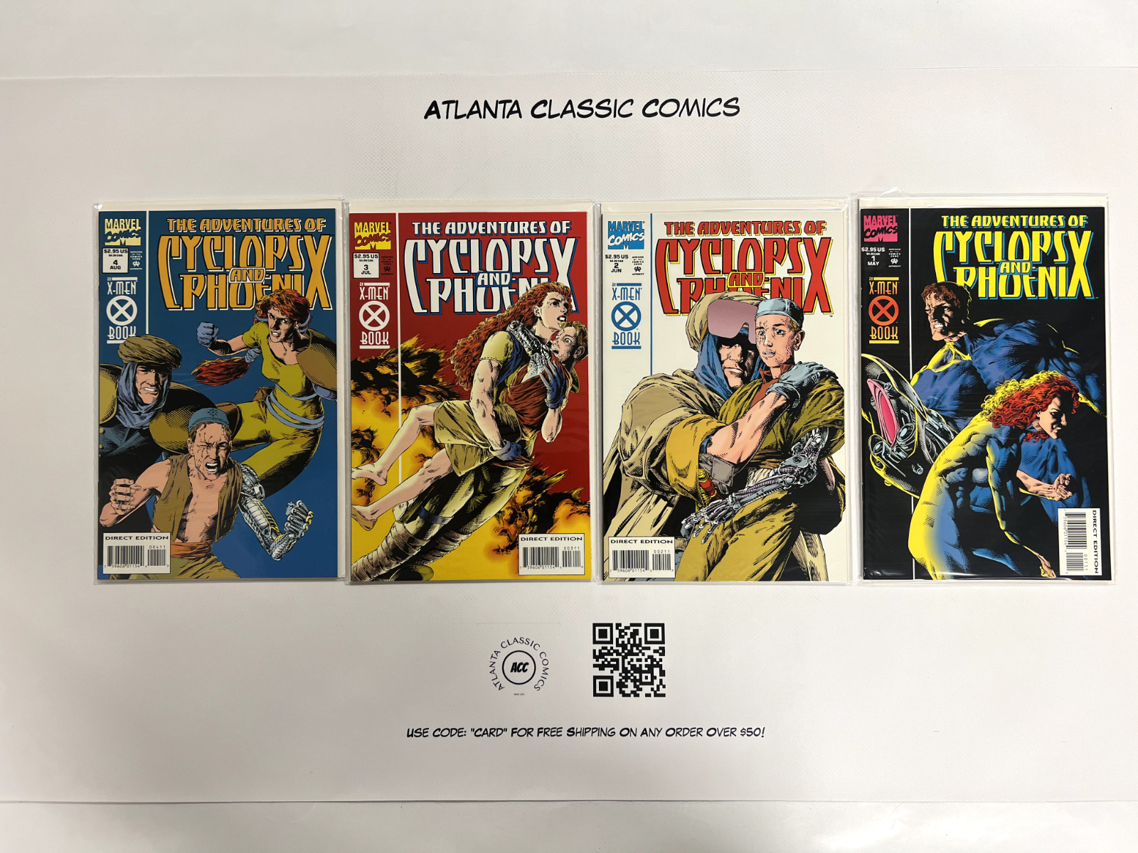 4 The Adventures of Cyclops & Phoenix Marvel Comic Books#1 2 3 4 X-Men ...