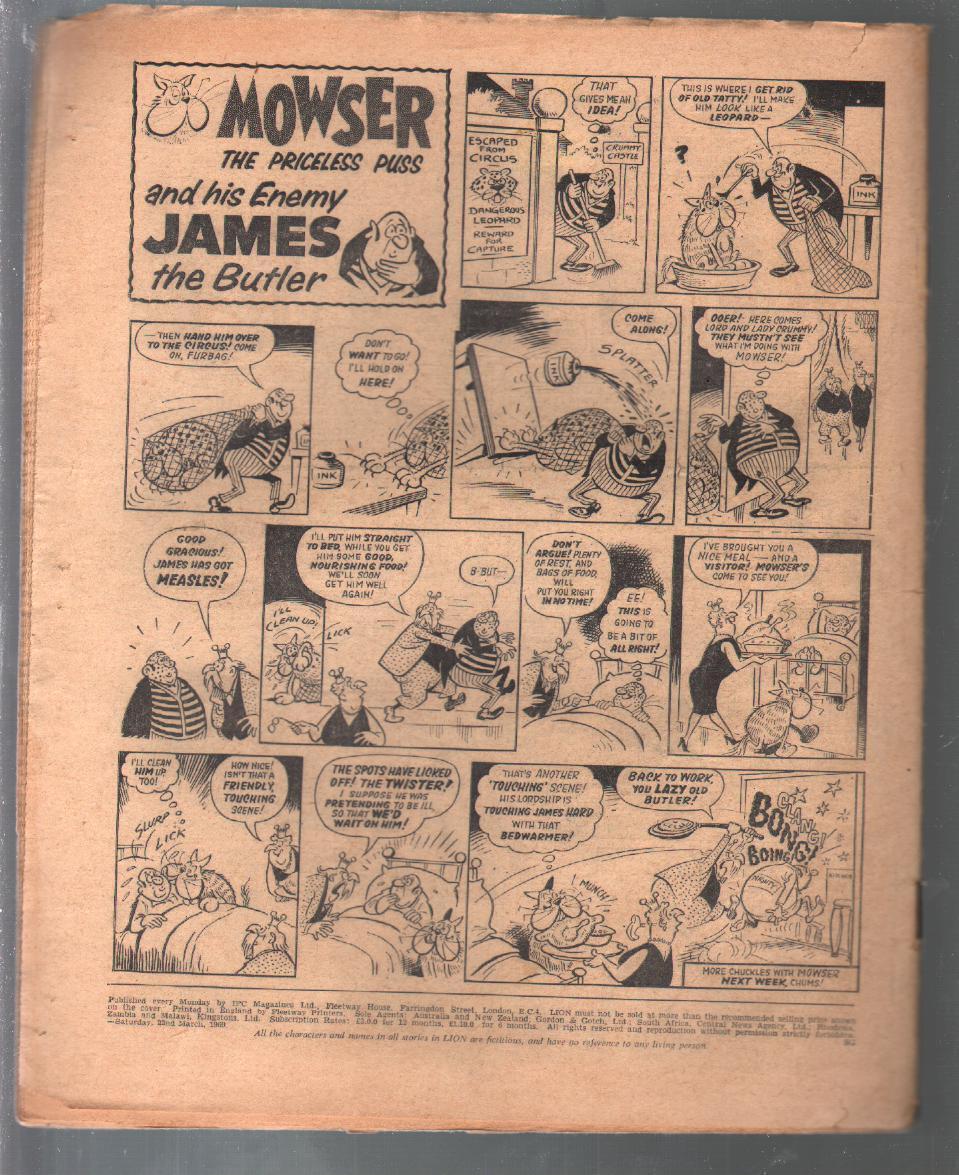 Lion 3/27/1969-IPC-Spider vs Frog-Wyatt Earp-Captain Condor-robot-VG ...