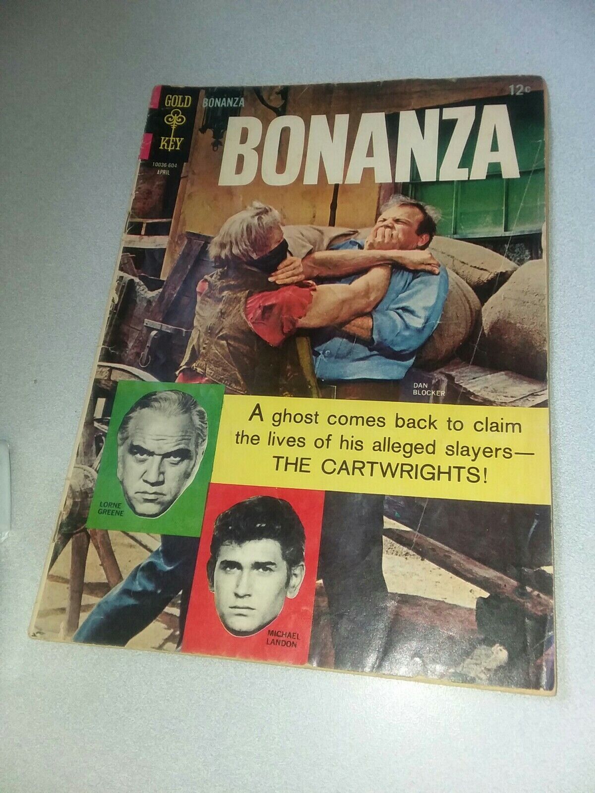 Bonanza comics #19 TV Show Photo Cover Gold Key 1966 silver age western ...