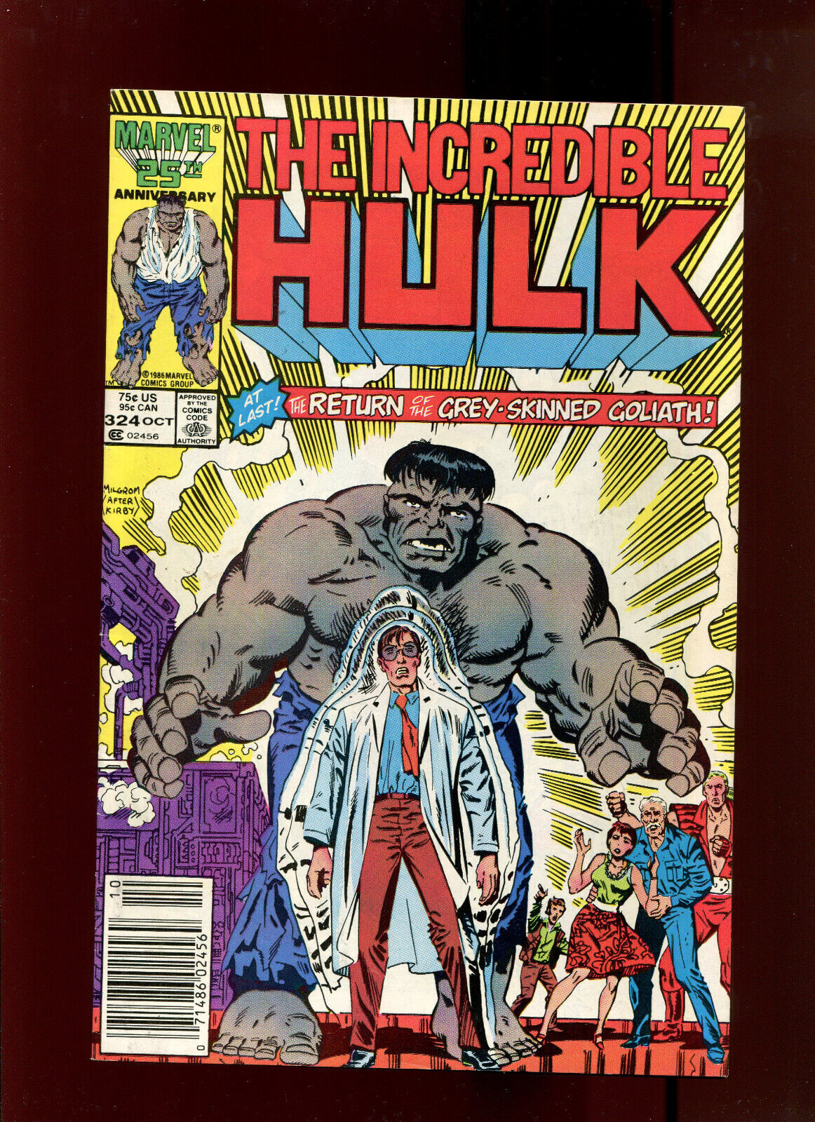 Incredible Hulk #324 - Newsstand - Grey-Skinned Hulk Returns (7.5) 1986 ...