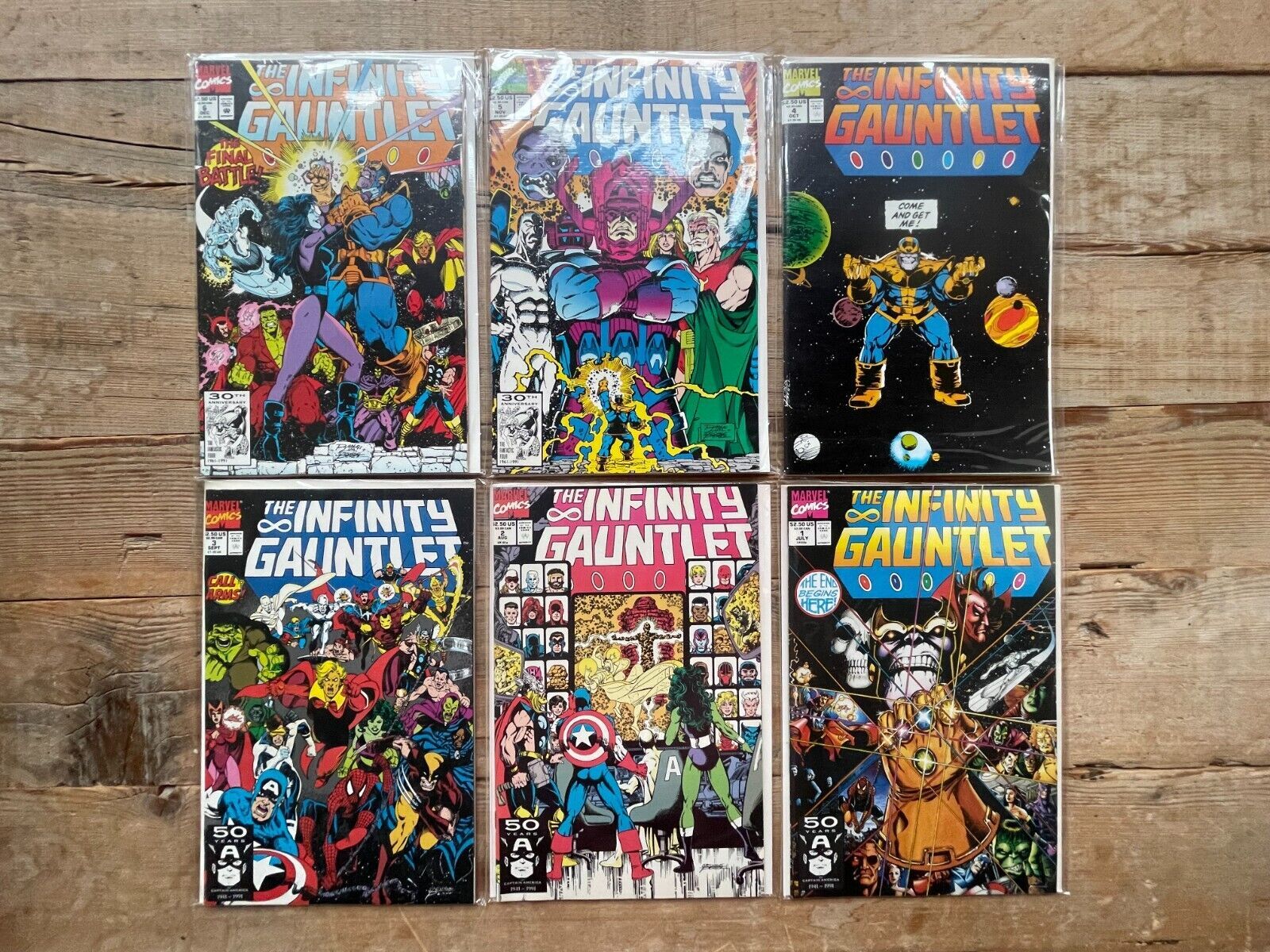 The Infinity Gauntlet Complete Marvel Comics Ser # 1 2 3 4 5 6 NM ...