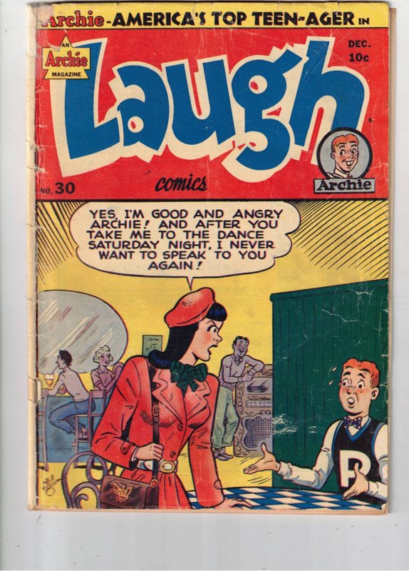 Laugh #30 1948 Very early Archie key wow! America's Top Teen-Ager GD Ut ...
