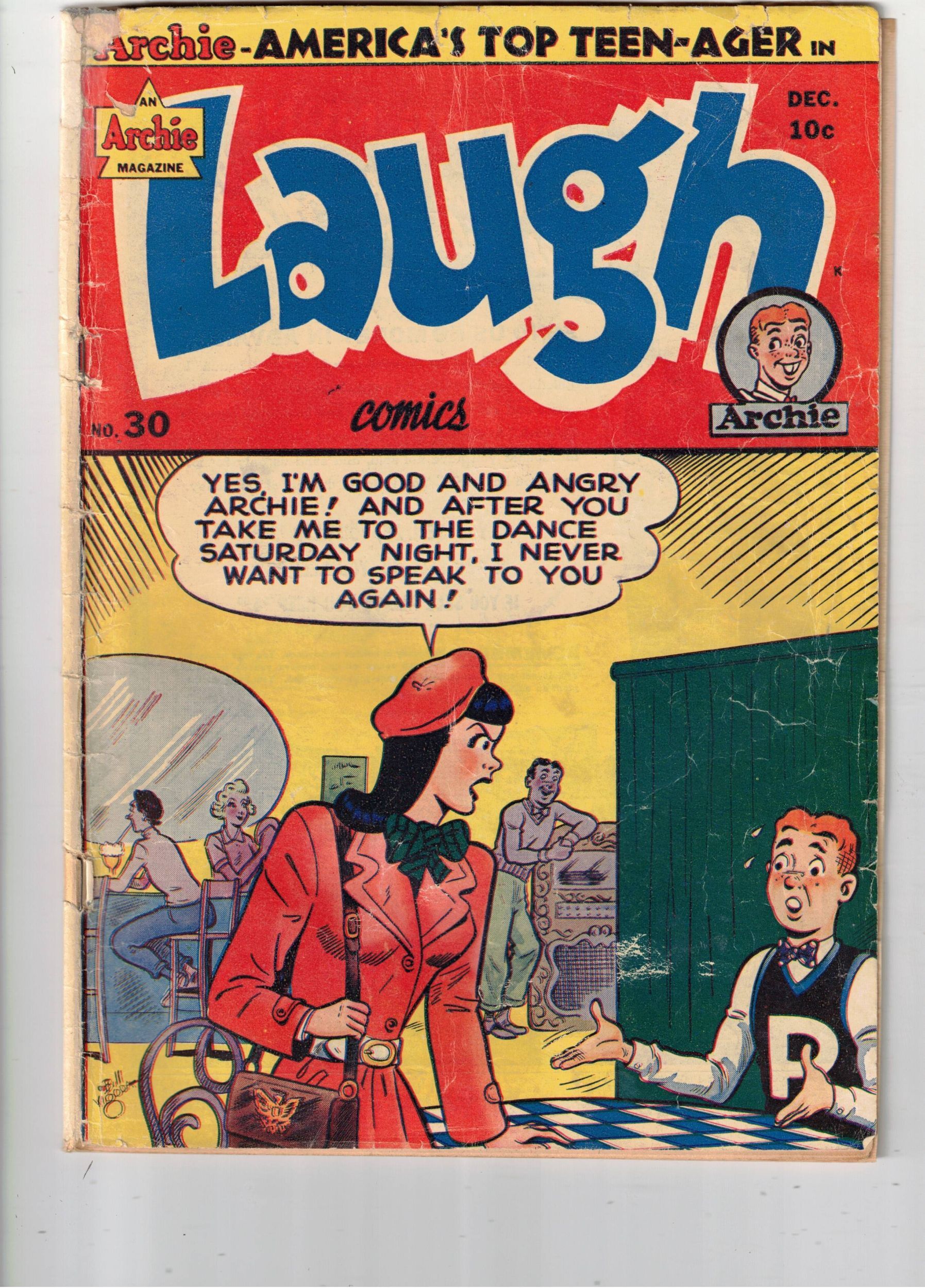 Laugh #30 1948 Very early Archie key wow! America's Top Teen-Ager GD Ut ...