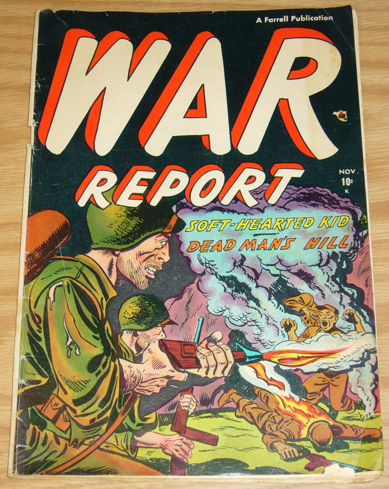 War Report #2 GD november 1952 - graphic flamethrower cover art ...