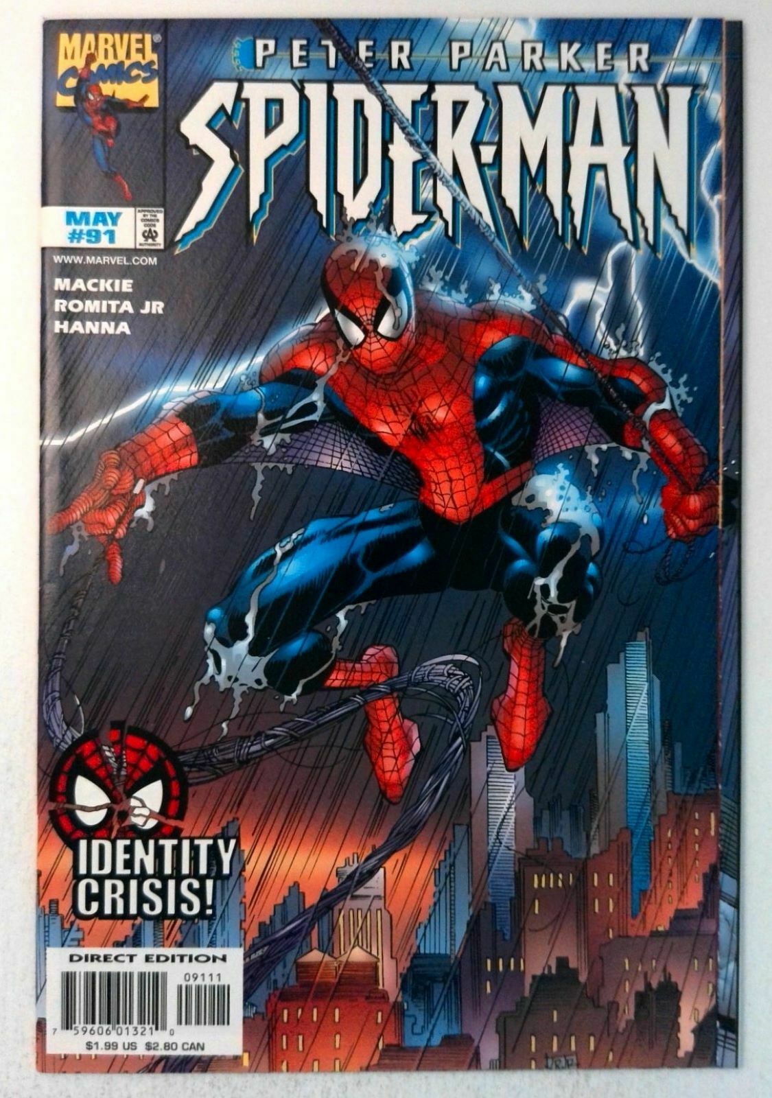 Spider-Man #91 Marvel 1998 NM- Comic Book Debut Dusk Costume & Identity ...