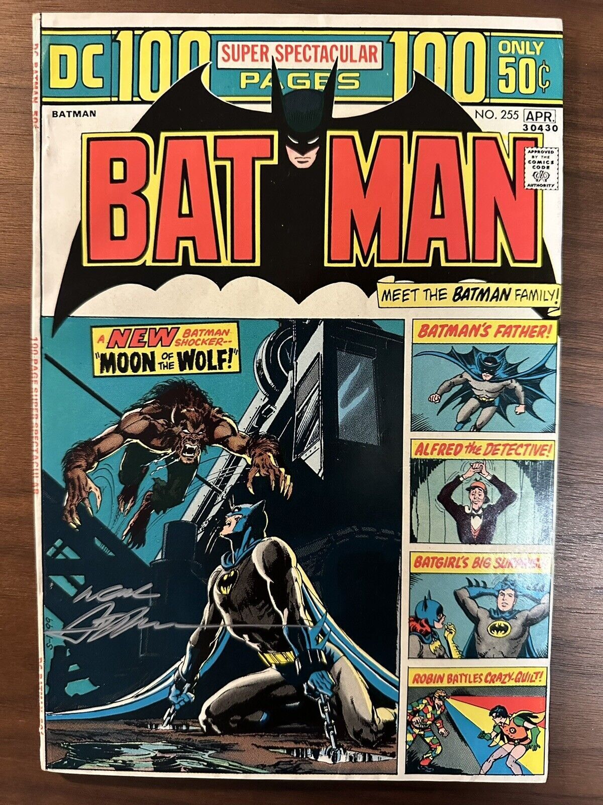 Batman #255 FN/VF Signed By Neal Adams. 1st App. Anthony Lupus (DC 1974 ...