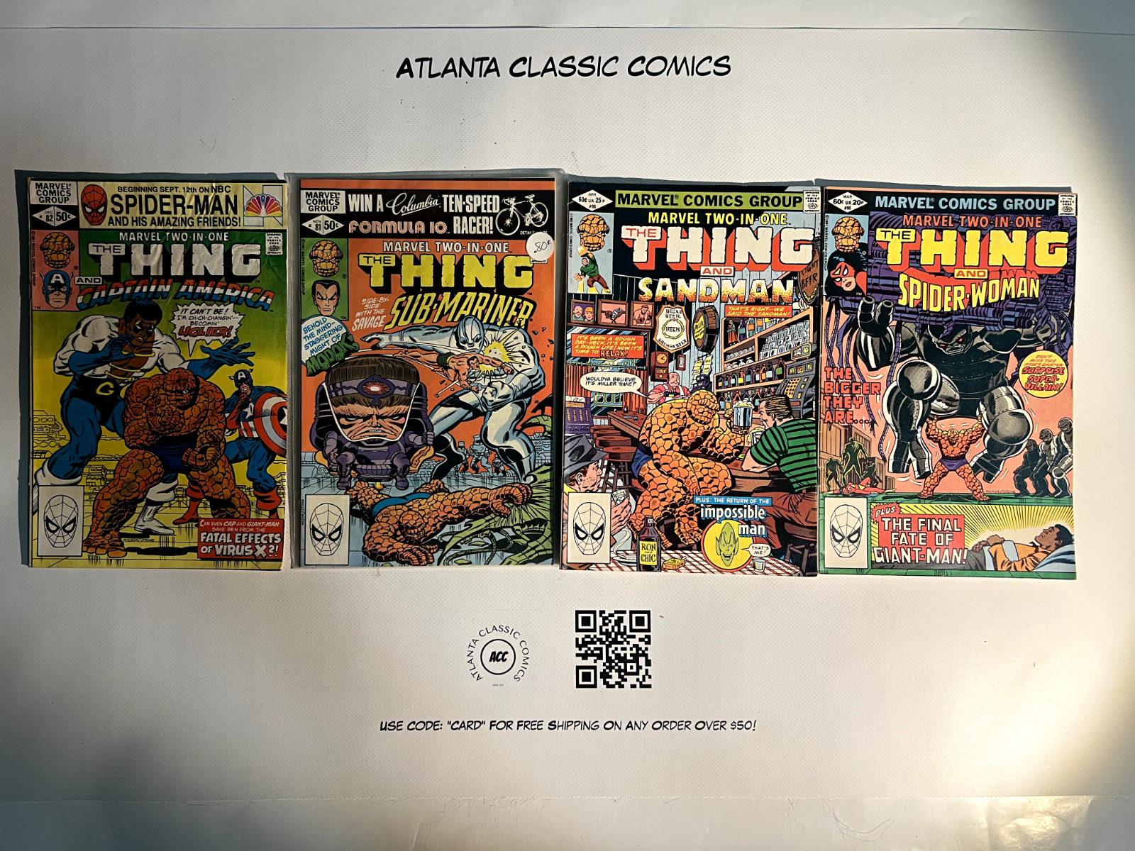 4 Marvel Two In One Marvel Comic Books # 81 82 85 86 Avengers Defenders ...