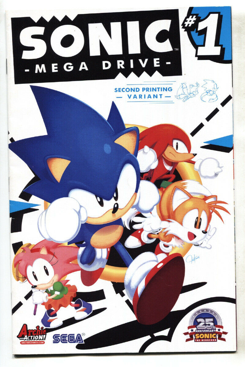 SONIC MEGA DRIVE #1 2nd print 2016- Archie Comics- Sega comic book ...
