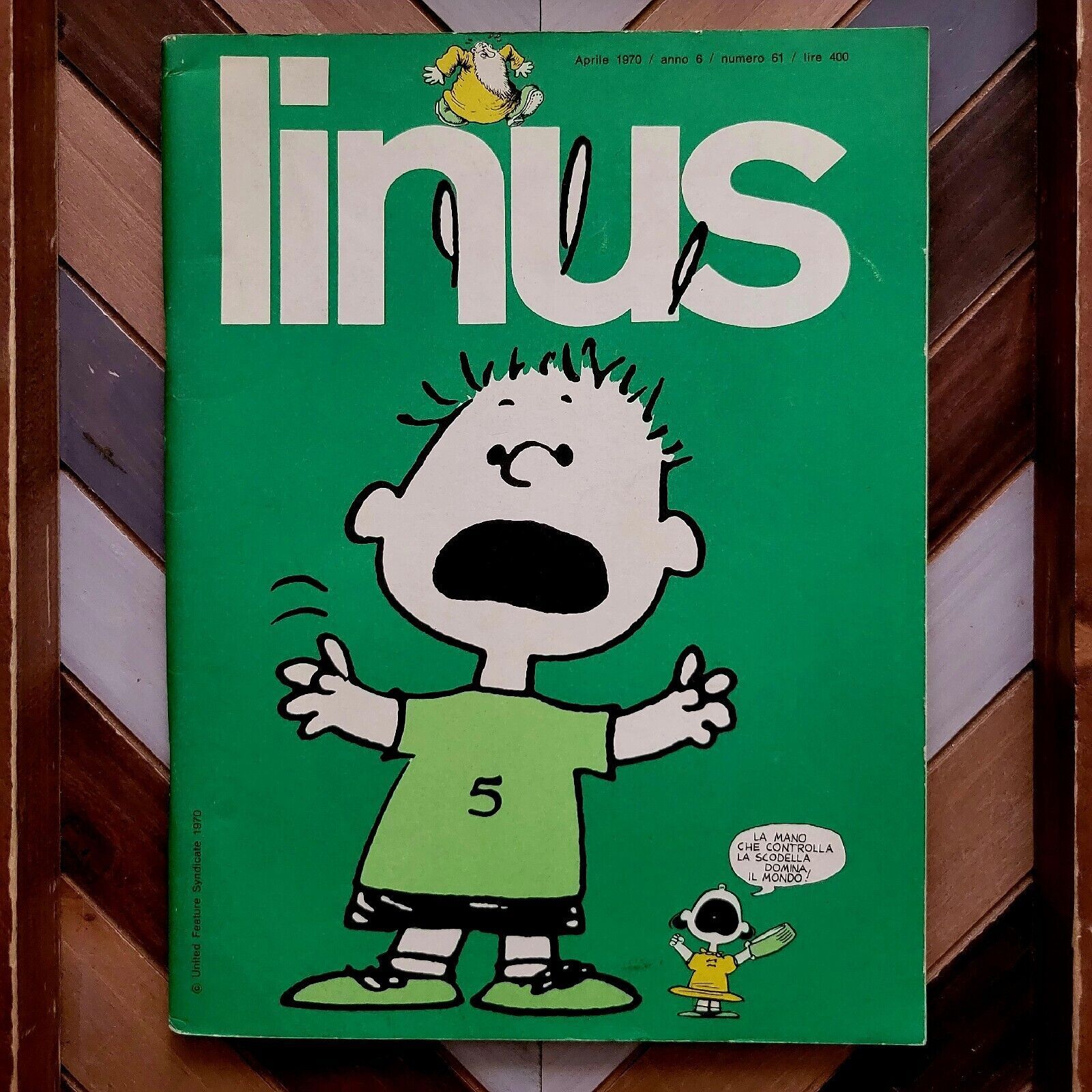 LINUS #61 FN/VF (Italian Comic Magazine Apr 1970) PEANUTS, MR NATURAL ...