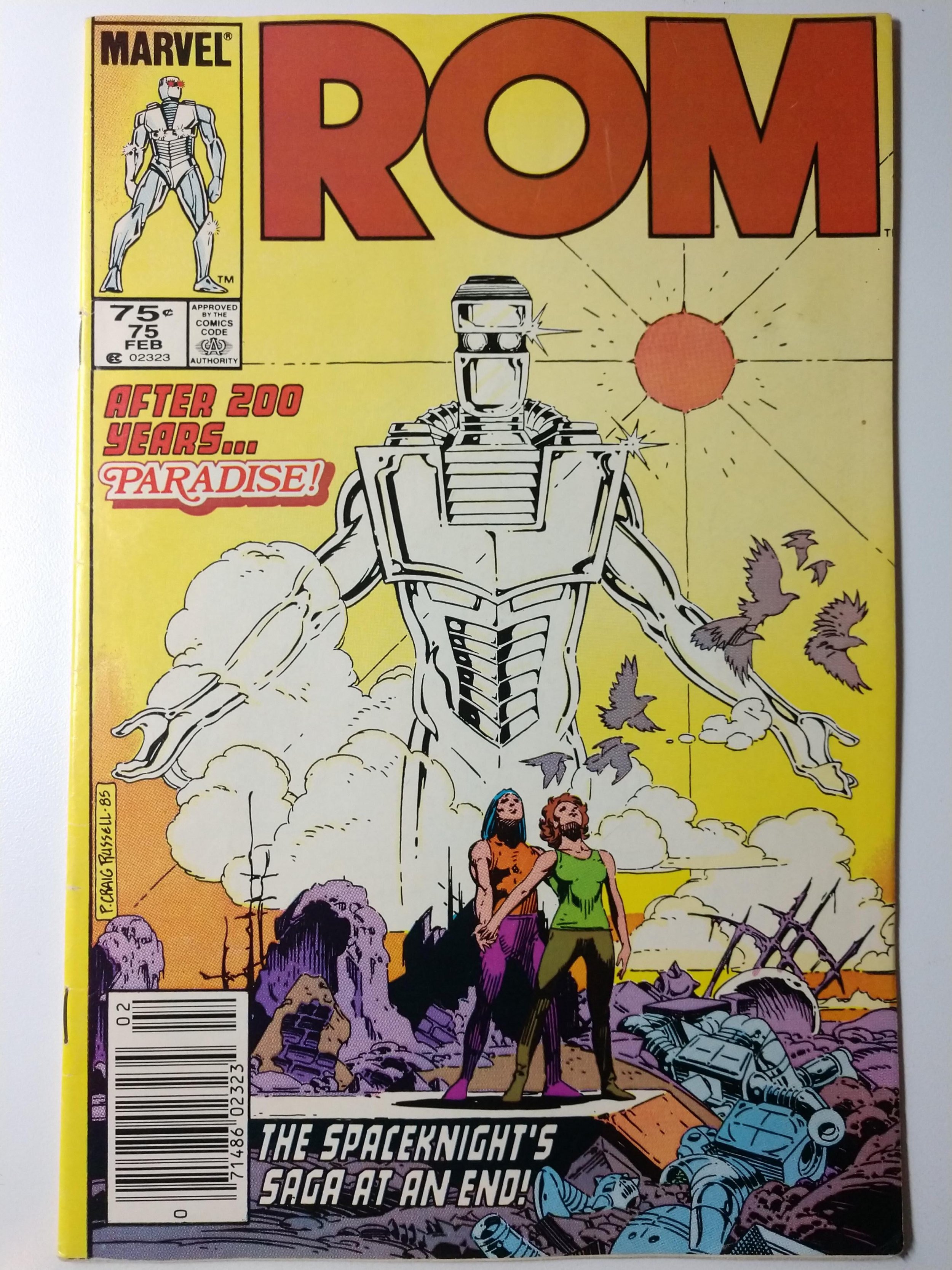 Rom #75 (6.0, 1986) NEWSSTAND, Death of Trapper and Scanner | Comic ...