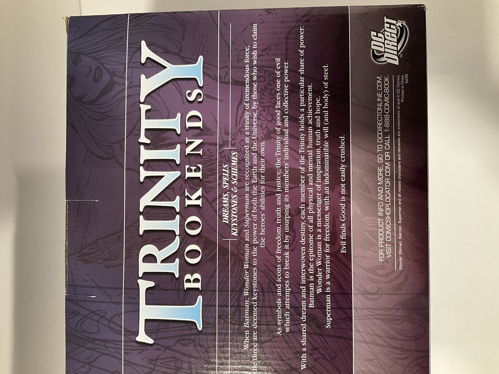 Trinity Bookends Batman Superman Wonder Woman Sealed in BOX 081/500 DC ...