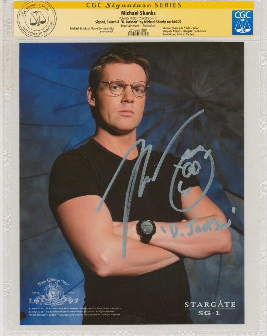 CGC SS Michael Shanks SIGNED Publicity Photo Stargate SG-1 / Daniel ...