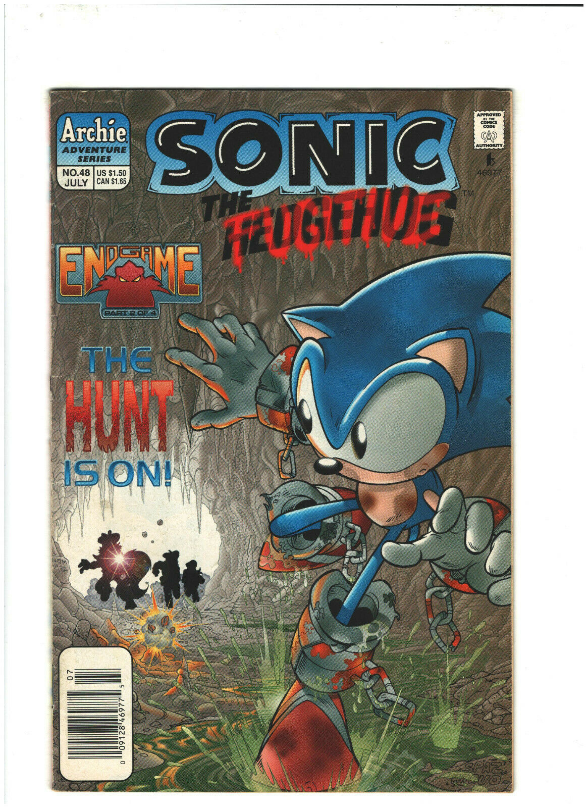 Sonic The Hedgehog #48 VG+ 4.5 Newsstand Archie Comics 1997 Endgame pt ...