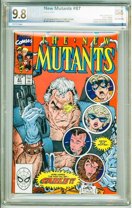 The New Mutants #87 (1990) PGX 9.8! 1st Full Appearance of Cable ...