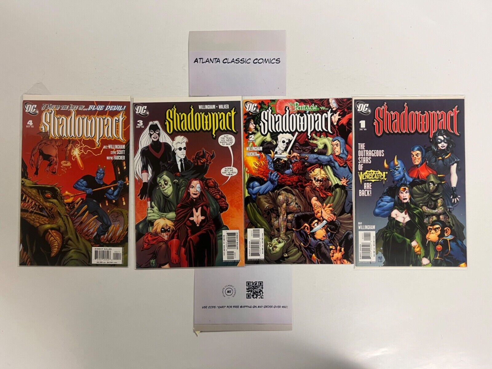 4 Shadow Impact DC Comic Books # 1 2 3 4 Batman Superman Wonder Woman 2 ...