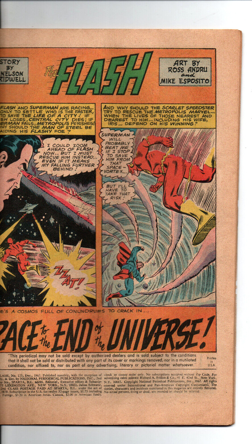 Flash #175 - 2nd Superman Flash Race - Green Lantern - Ross Andru ...