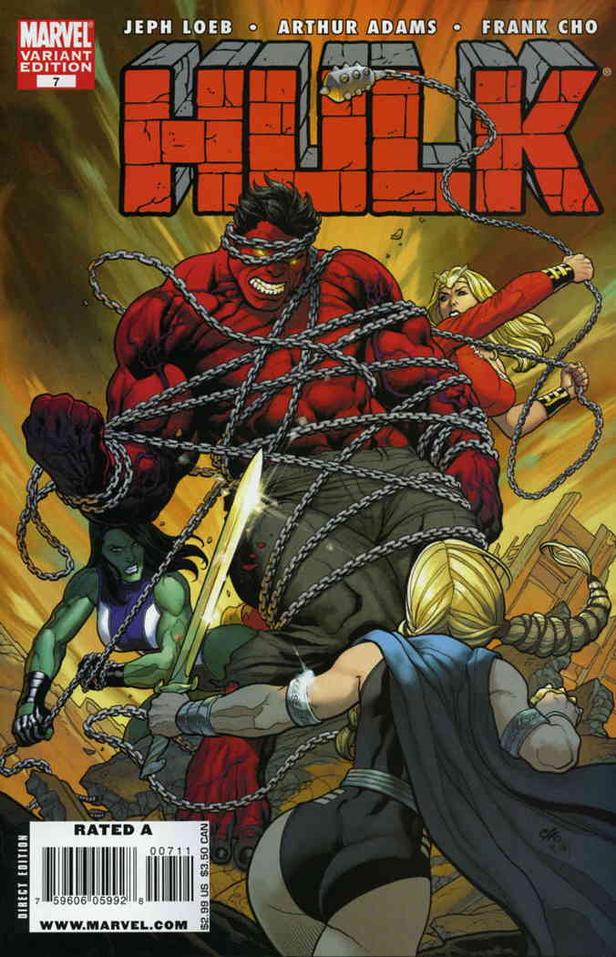Hulk (4th Series) #7A VF ; Marvel | Frank Cho variant Red Hulk | Comic ...