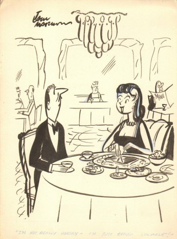 Golddigger at Restaurant - Humorama 1959 art by Jack Markow | Comic ...