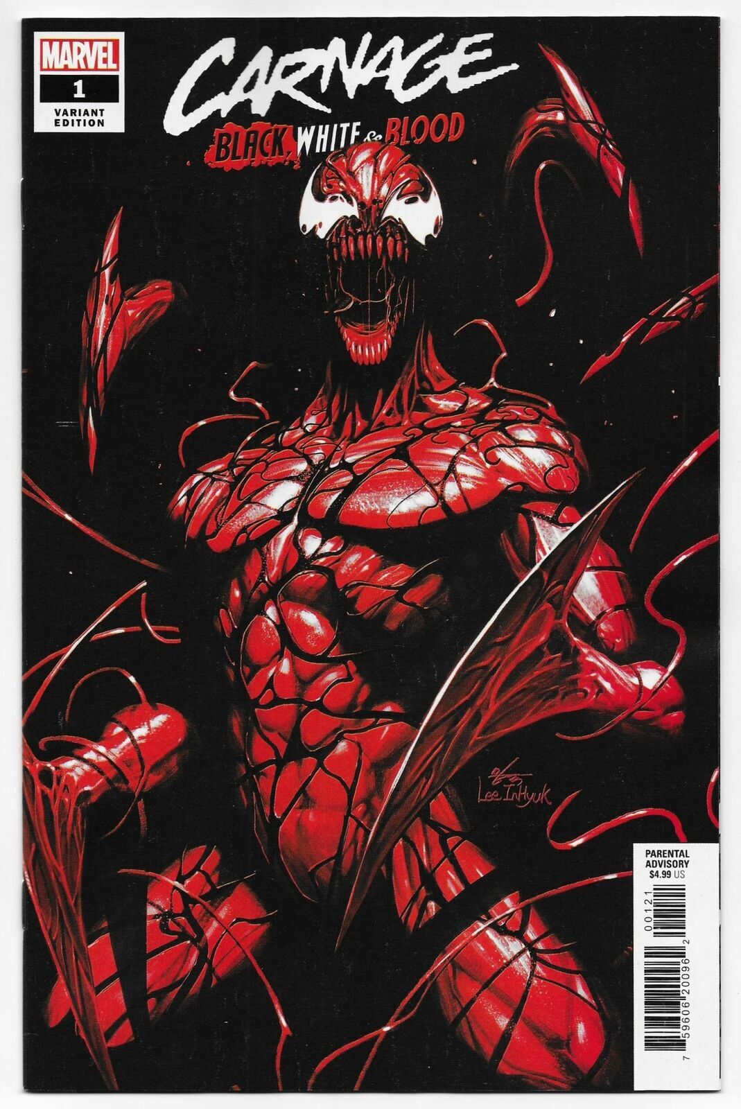 Carnage Black White And Blood #1 Inhyuk Lee Variant (Marvel, 2021) NM ...