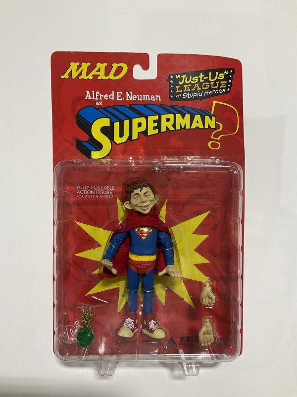 Alfred E. Neuman as Superman Action Figure Just-Us-League DC Mad 1998 ...